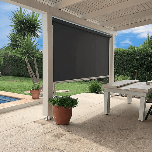 Toldo exterior vertical com guias CALIX | Toldo exterior vertical